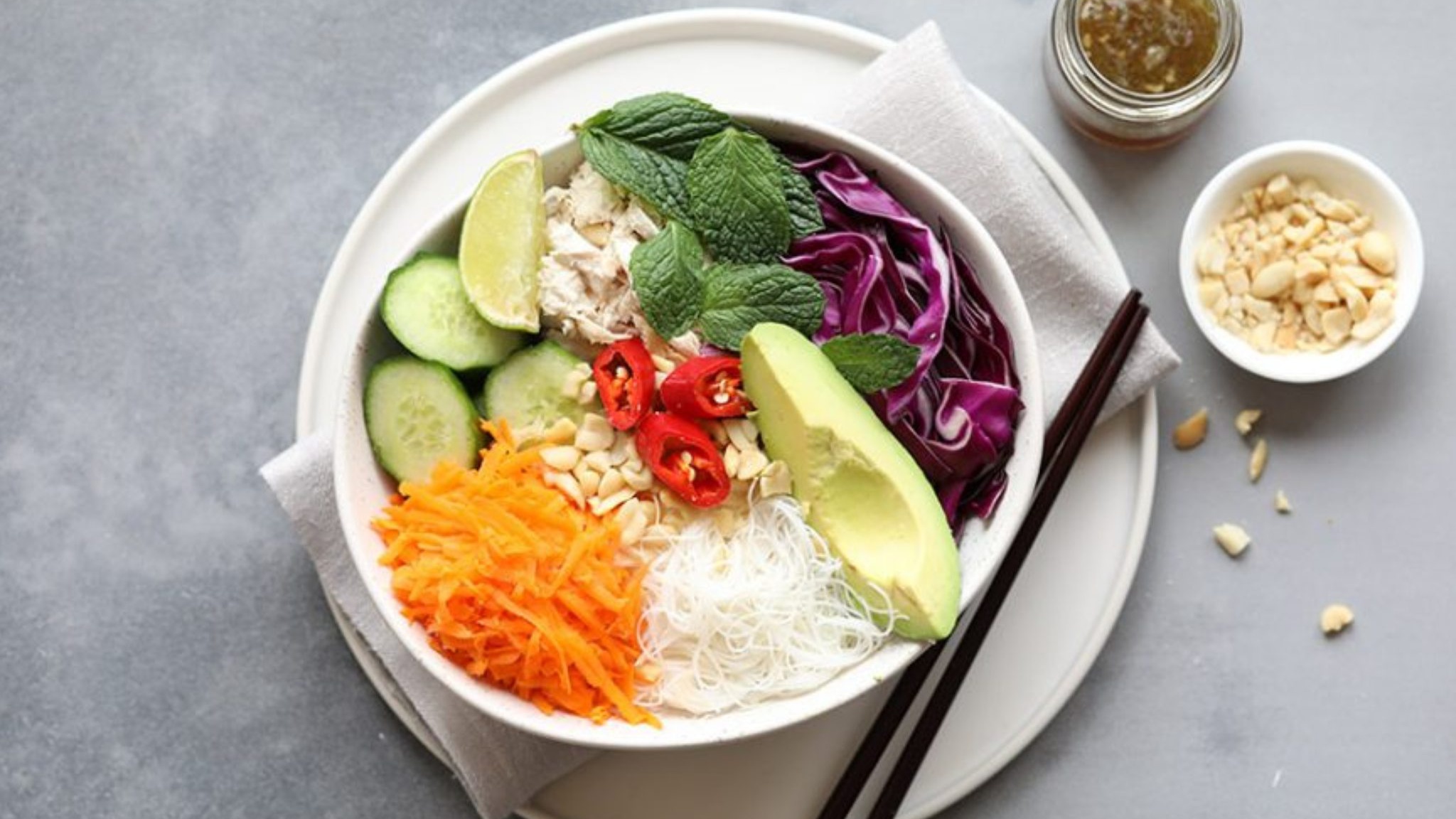 Rice Paper Roll in a Bowl Recipe - Fresco