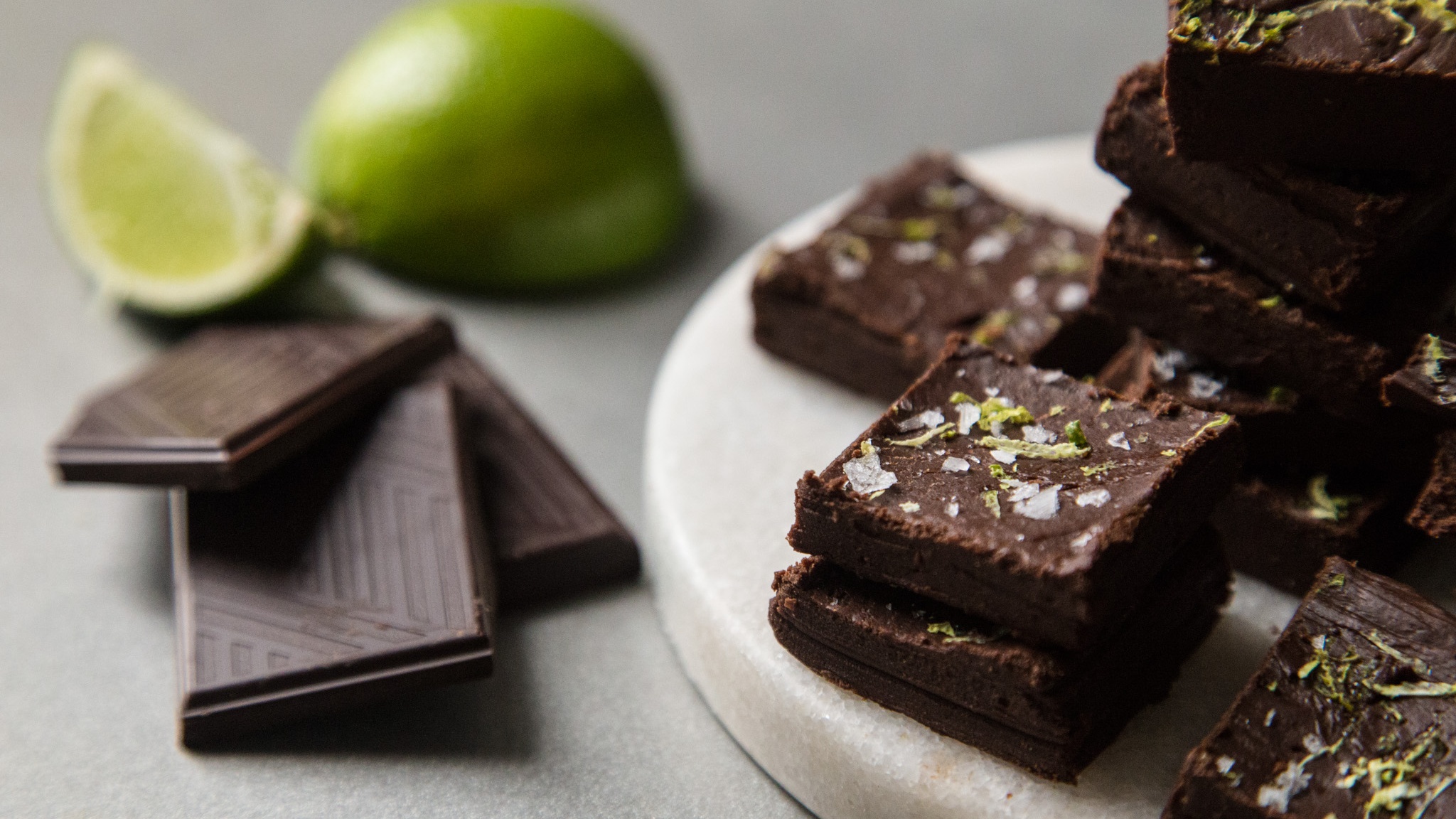 Dark Chocolate Fudge With Lime And Sea Salt Recipe - Fresco