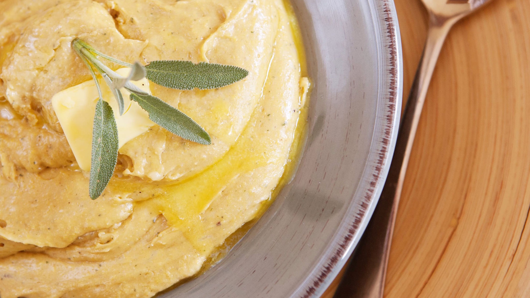 Cheesy Sage Polenta Recipe - Fresco