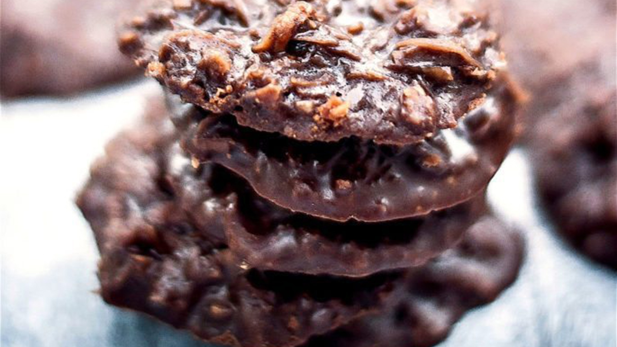 Chocolate Coconut Fudge No Bake Cookies Recipe - Fresco