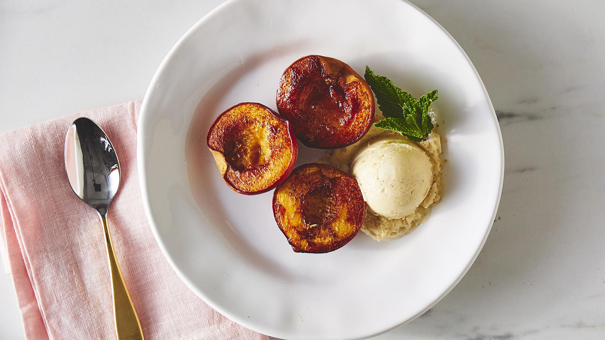 Roasted Peaches and Cream Recipe - Fresco