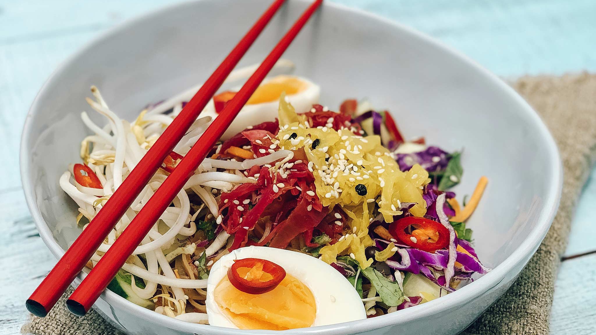 Korean Cold Noodle Bowls Recipe - Fresco